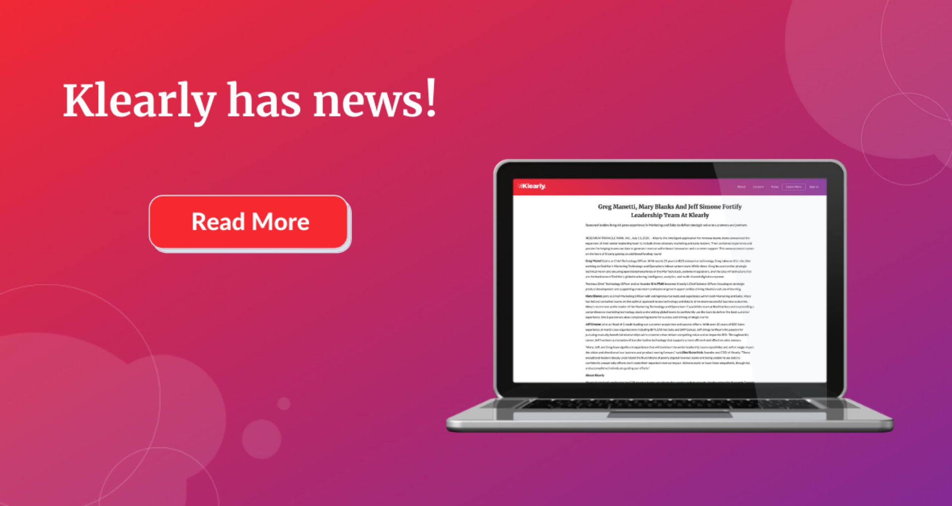 Greg Manetti, Mary Blanks and Jeff Simone Fortify Leadership Team at Klearly